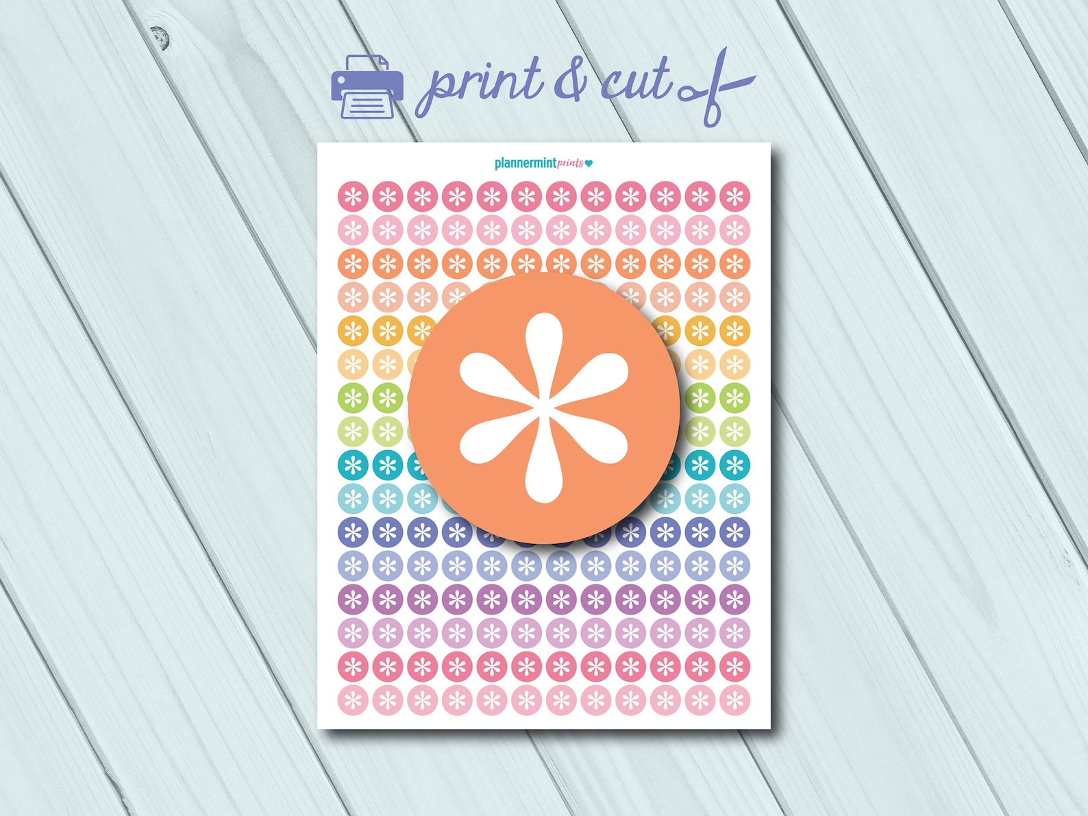 Asterisk Planner Stickers - Dots - Printable Stickers - Erin Condren ...