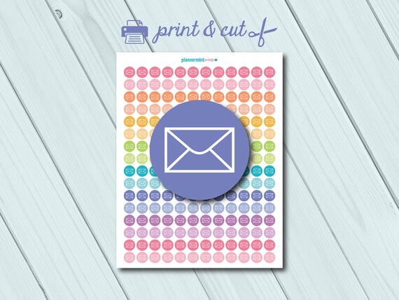 Envelope Planner Stickers Dots Printable Stickers Mail | Etsy