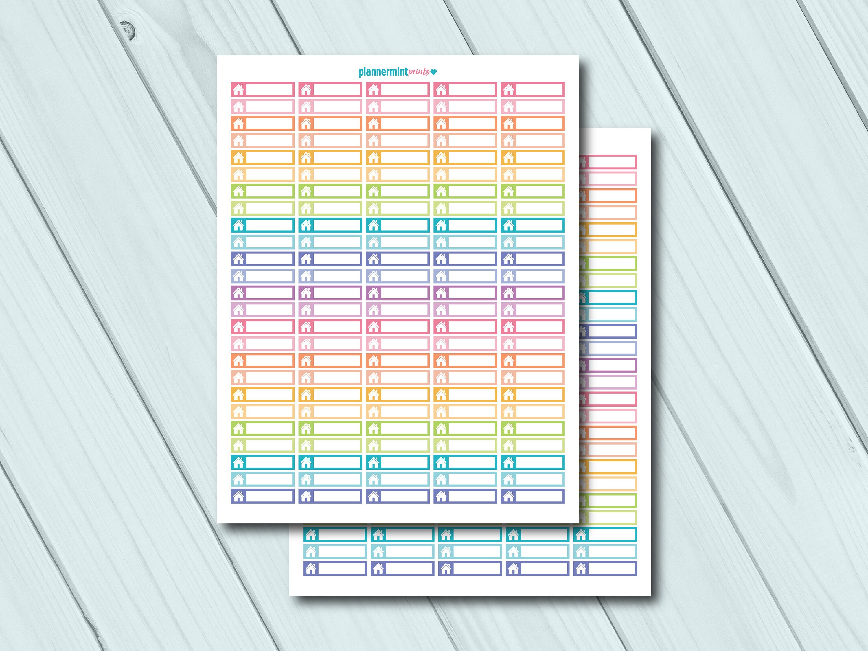 House Printable Planner Stickers Tracker Label Label | Etsy