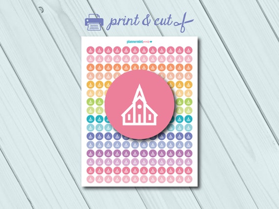 Church Stickers Dots Printable Stickers LDS Temple - Etsy