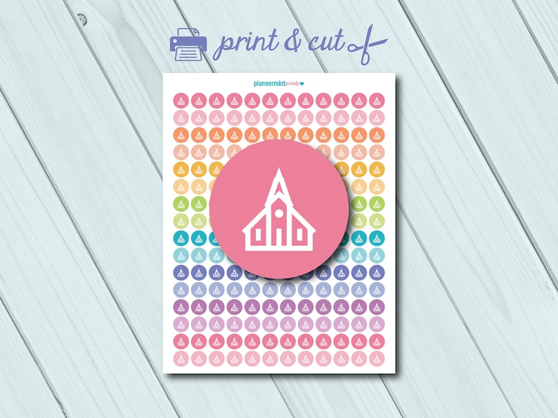 Church Stickers - Dots - Printable Stickers - LDS - Temple - Meeting ...