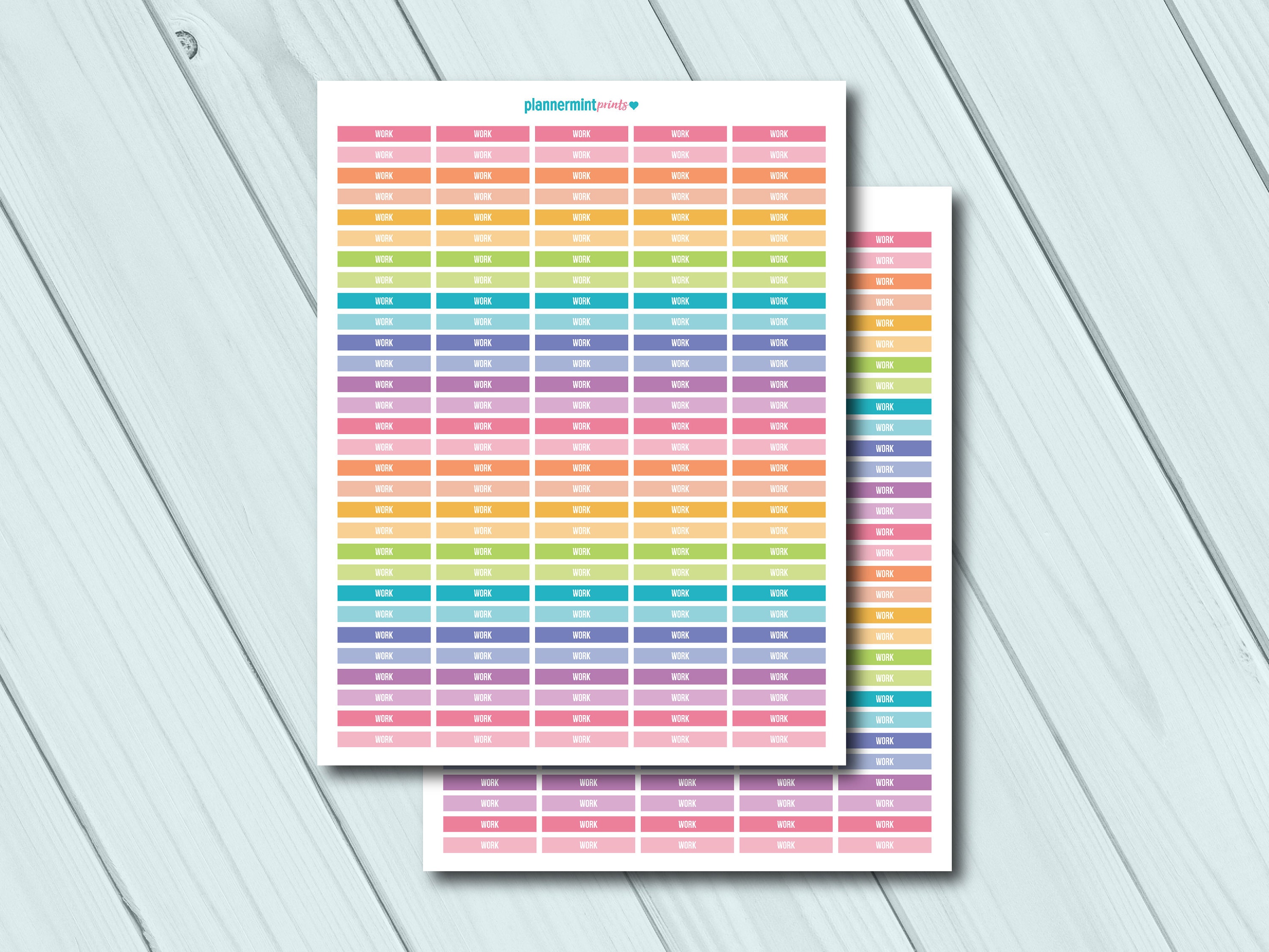 Work Planner Stickers - Printable Header Stickers - Printable Stickers ...