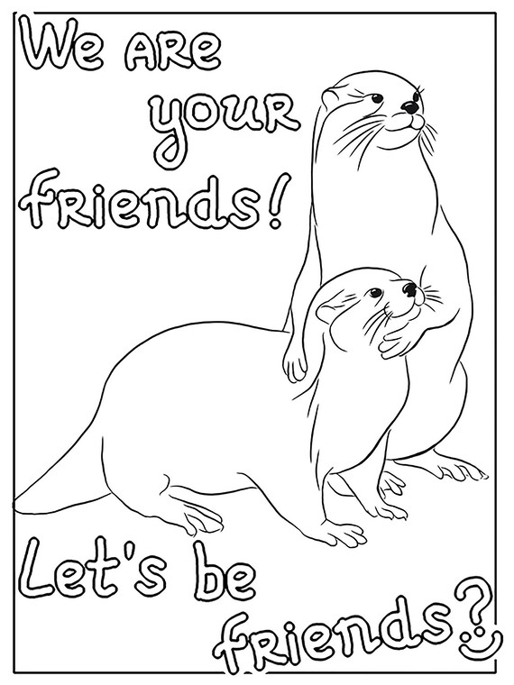 Coloring Pages Of Otters