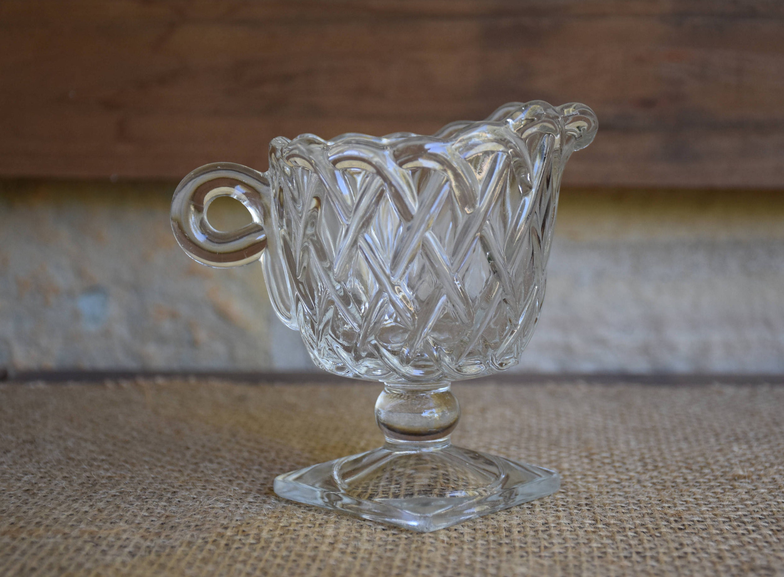 Vintage Indiana Glass Pretzel Pattern Clear Glass Sugar and - Etsy