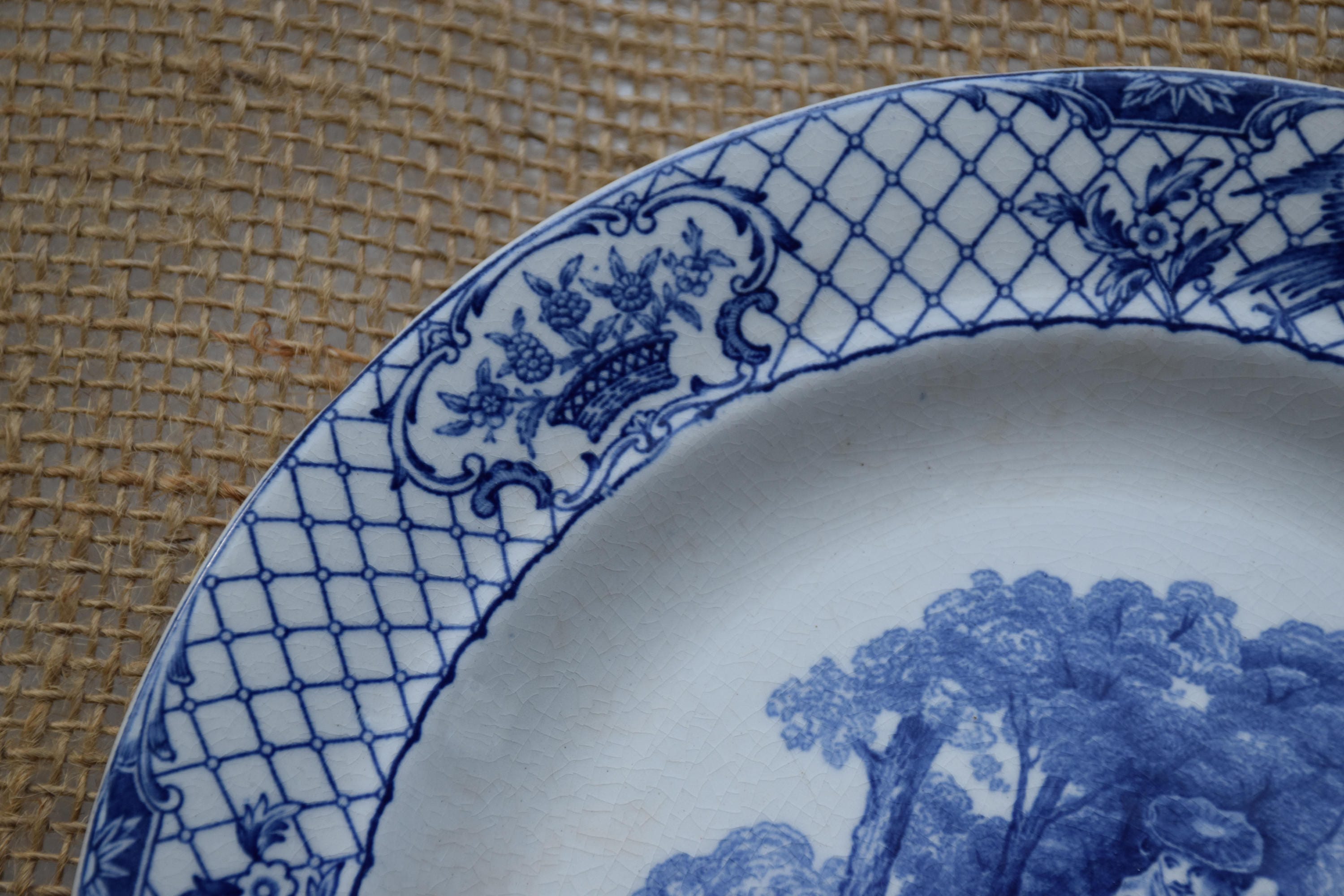 One 1 Antique Ironstone Blue and White Transferware | Etsy