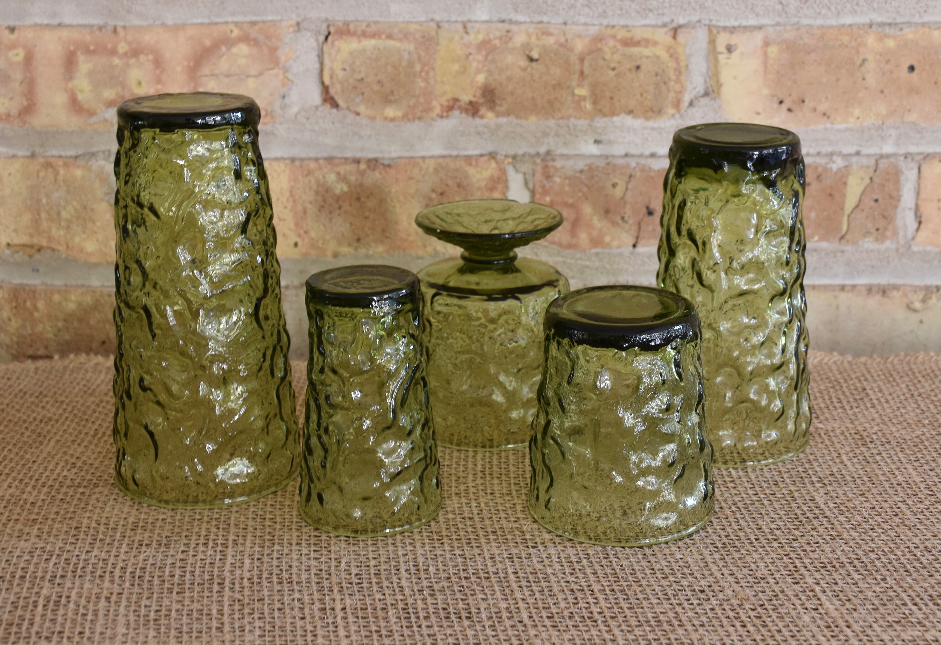 Anchor Hocking Green Lido Milano Glassware Sold Individually - Etsy