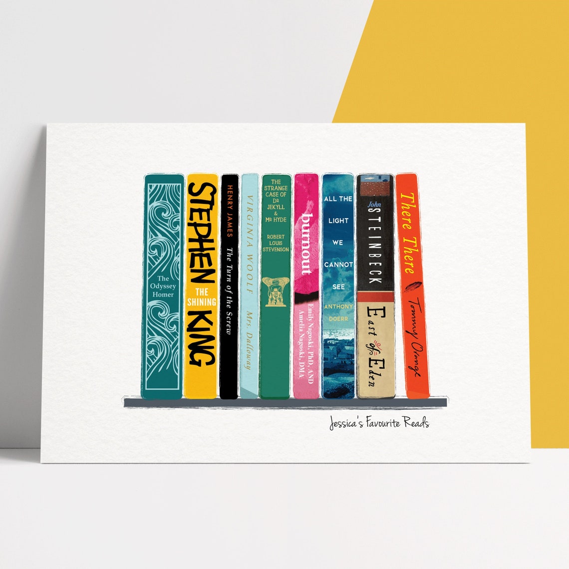 Custom Bespoke Book Spine Art Print Gift - Etsy