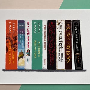 Custom Bespoke Book Spine Art Print Gift, Book Lover Gift, Bibliophile ...