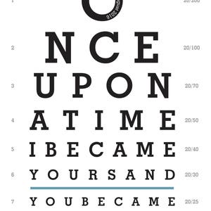 Personalised Wedding Anniversary Snellen Eye Chart Unframed Print Gift - Etsy