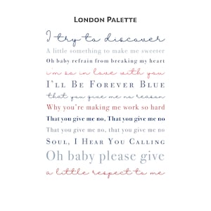 Personalised Typographic Song Lyrics Reading or Quote Print - Etsy