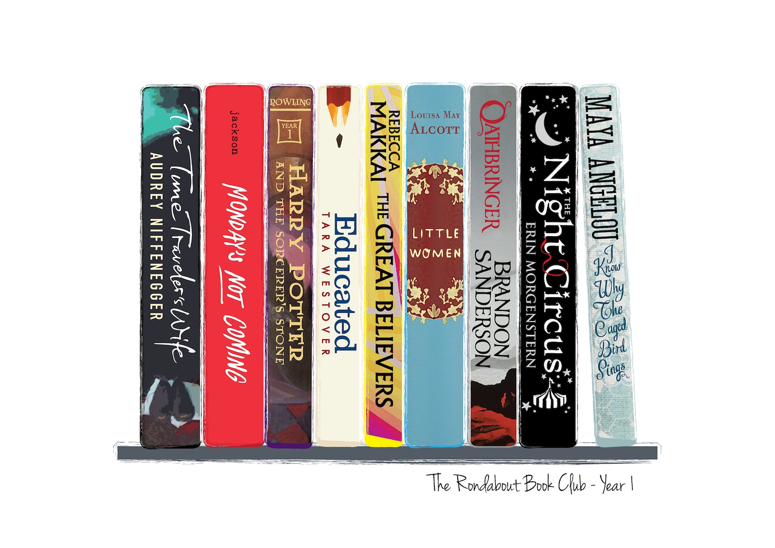 Custom Bespoke Book Spine Art Print Gift - Etsy