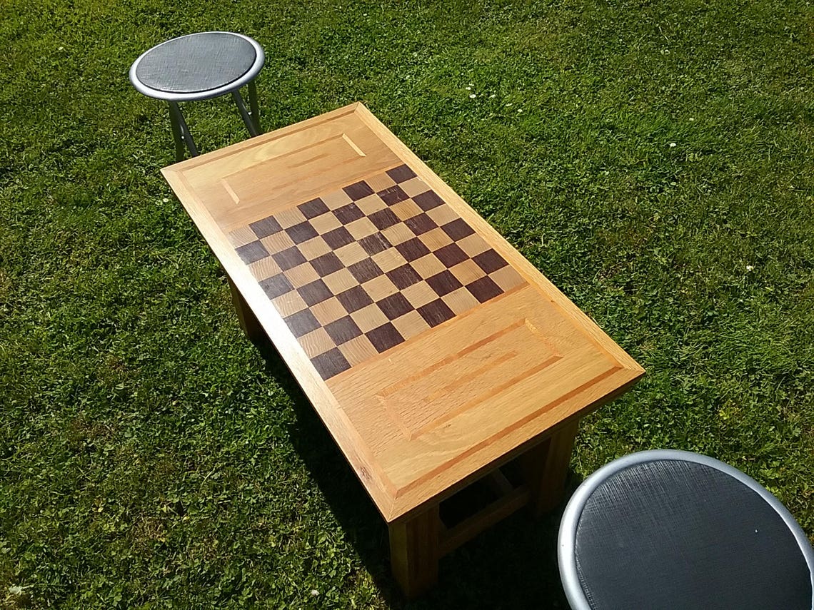 Bespoke Chess Table, Coffee Table,chess Set,chess Pieces Beautiful ...