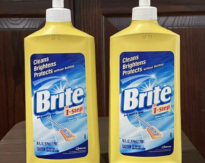Vintage Brite Floor Shine 1 Step Cleaner 16 Fl Oz SC Johnson Lot of 2 ...