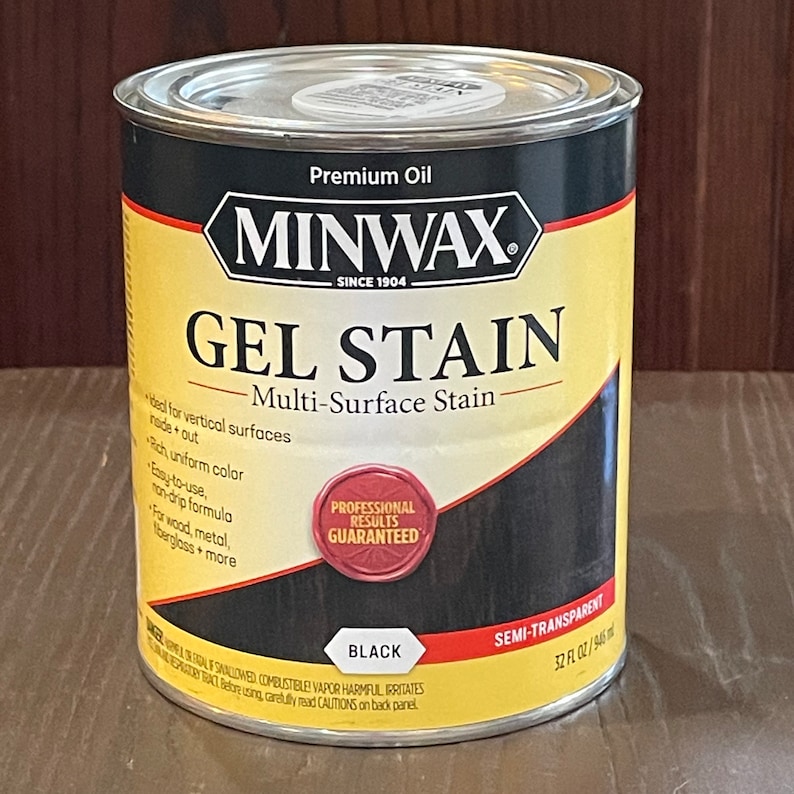 Minwax Gel Stain Wood Veneer Fiberglass 1 Quart BLACK New - Etsy