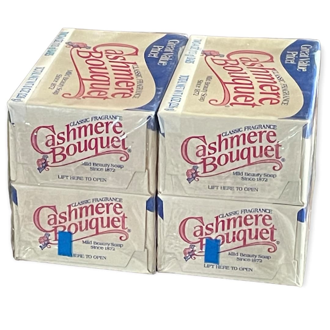 Cashmere Bouquet Classic Fragrance Mild Beauty Bath Bar Soap, 4 Bars ...