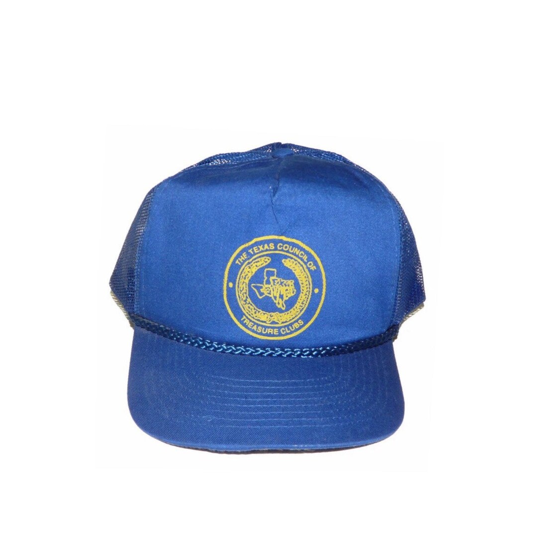 Vtg Texas Metal Detecting Club Snapback Trucker Hat Cap Old Man Costume ...