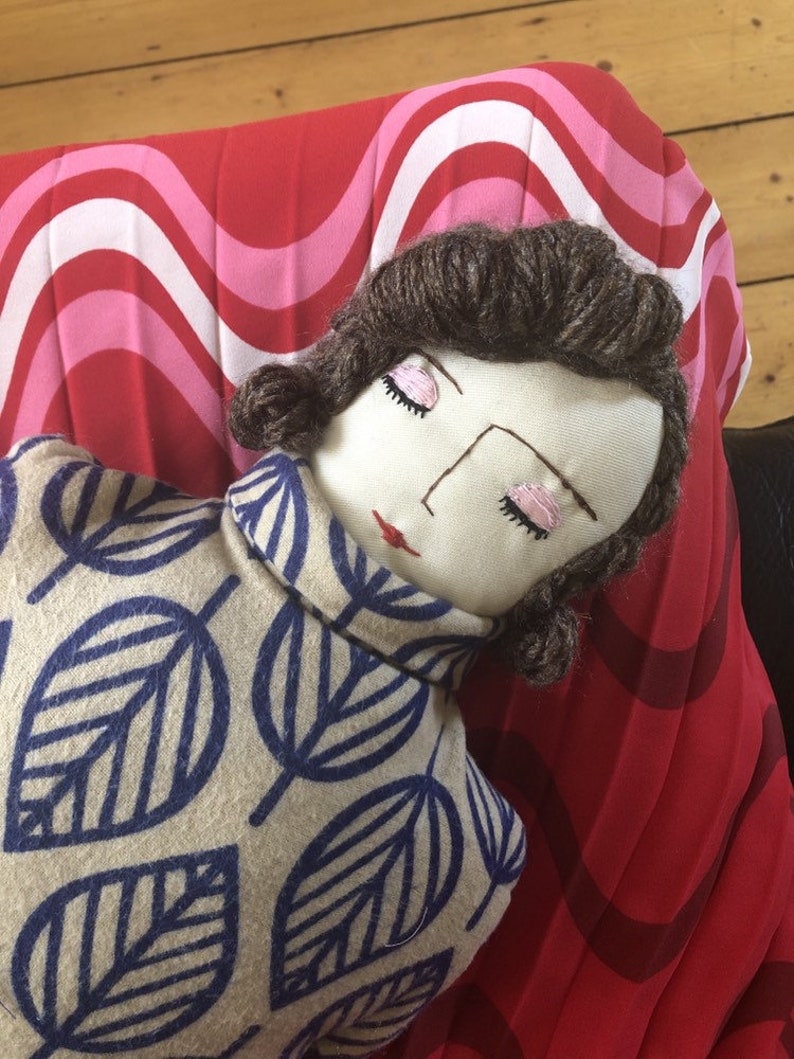 Large Lady Doll, Retro Doll, Art Doll, Rag Doll, Retro Hairstyle Doll ...