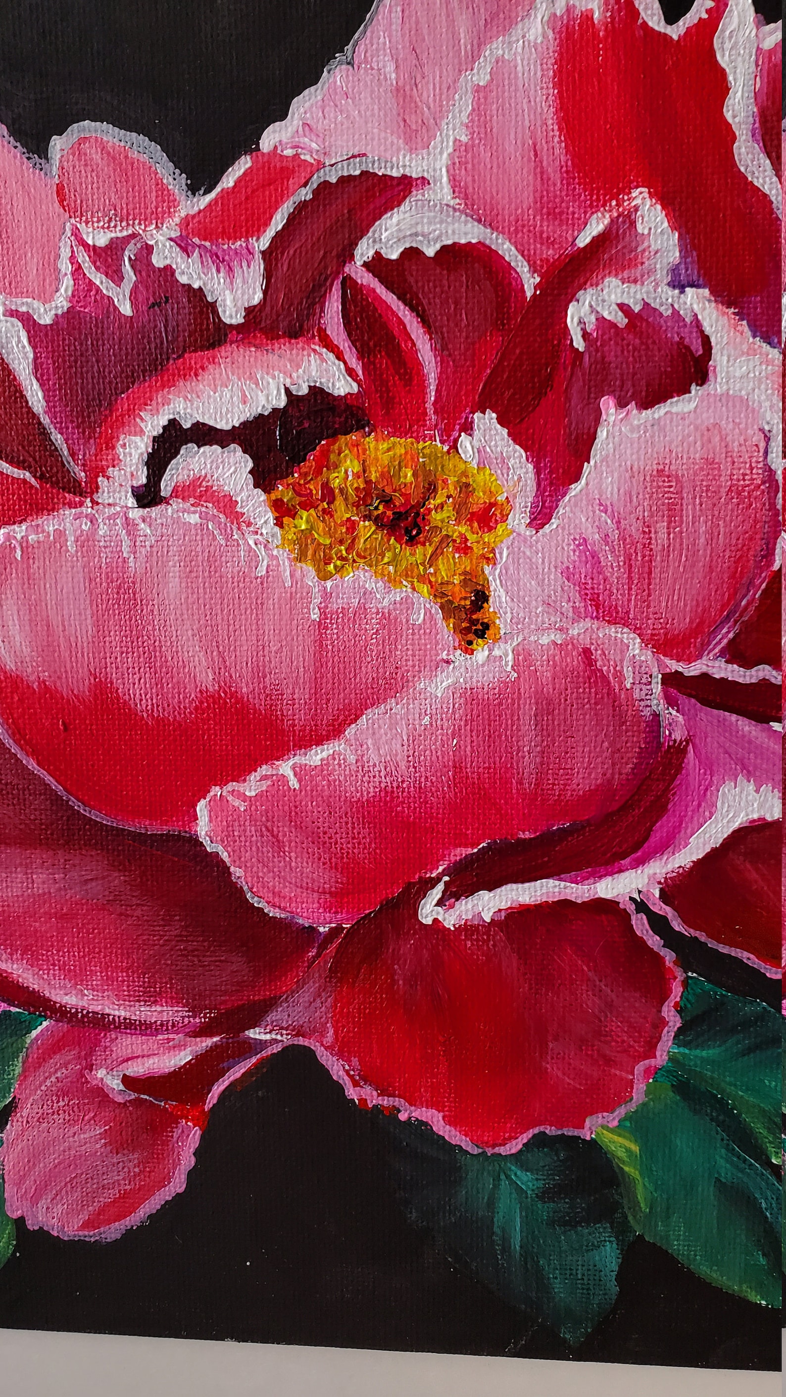 Peony | Acrylic Painting | Wall Art | Flower | Floral | Gift ...