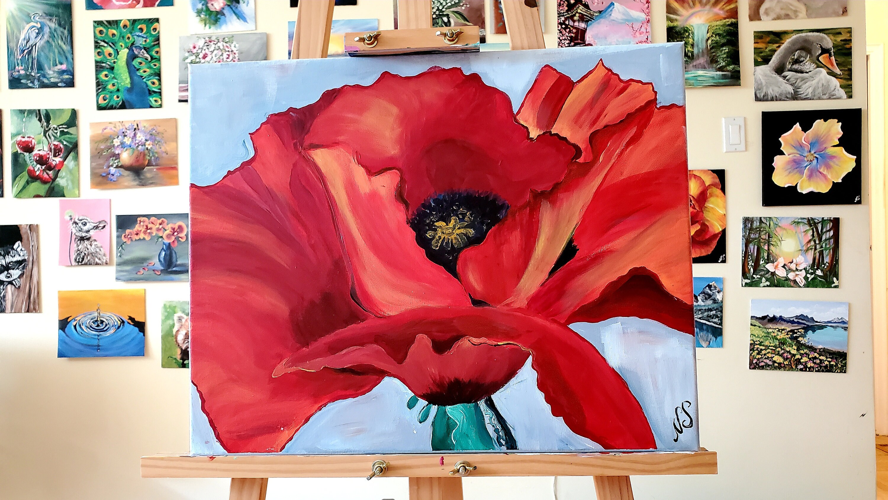 Red Poppy Georgia O'keeffe Rendition Gift Acrylic - Etsy