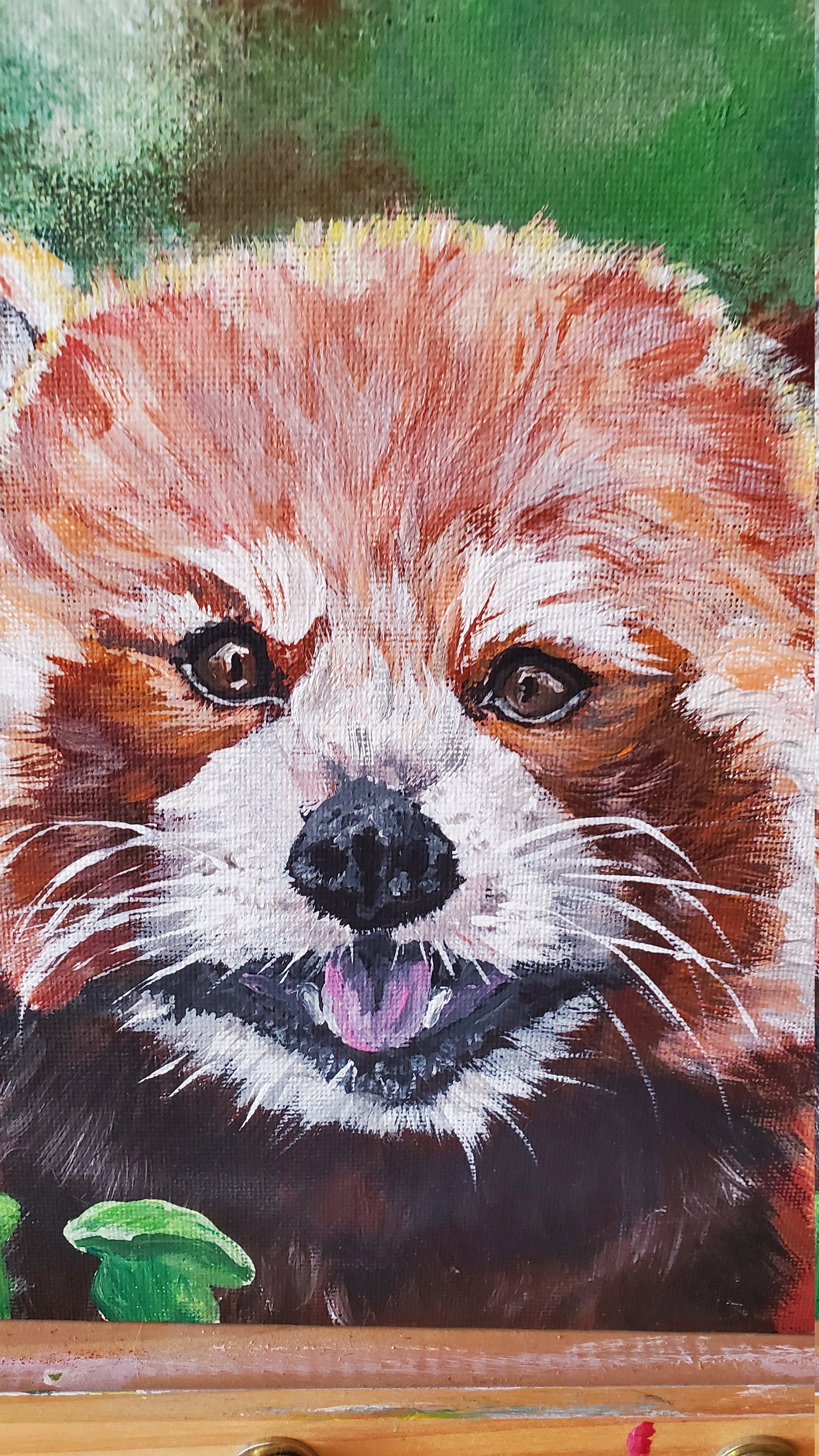 Red Panda | Acrylic Painting | Wall Art | Wildlife - Etsy