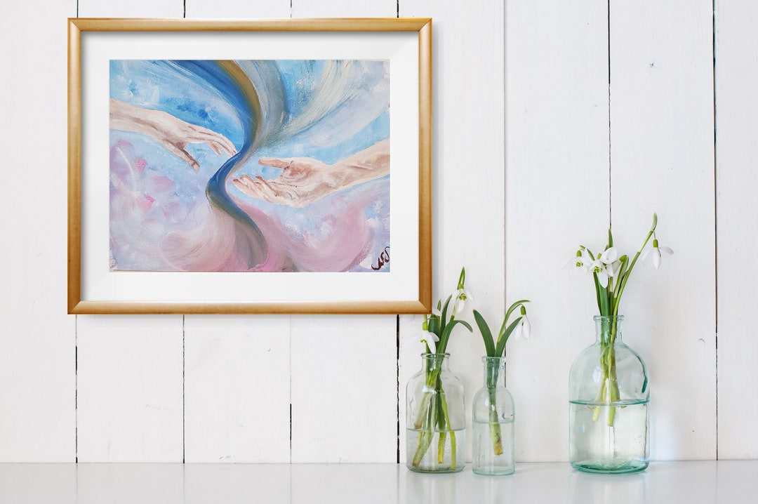 Reaching Out | Acrylic Painting | Wall Art | Hands - Etsy