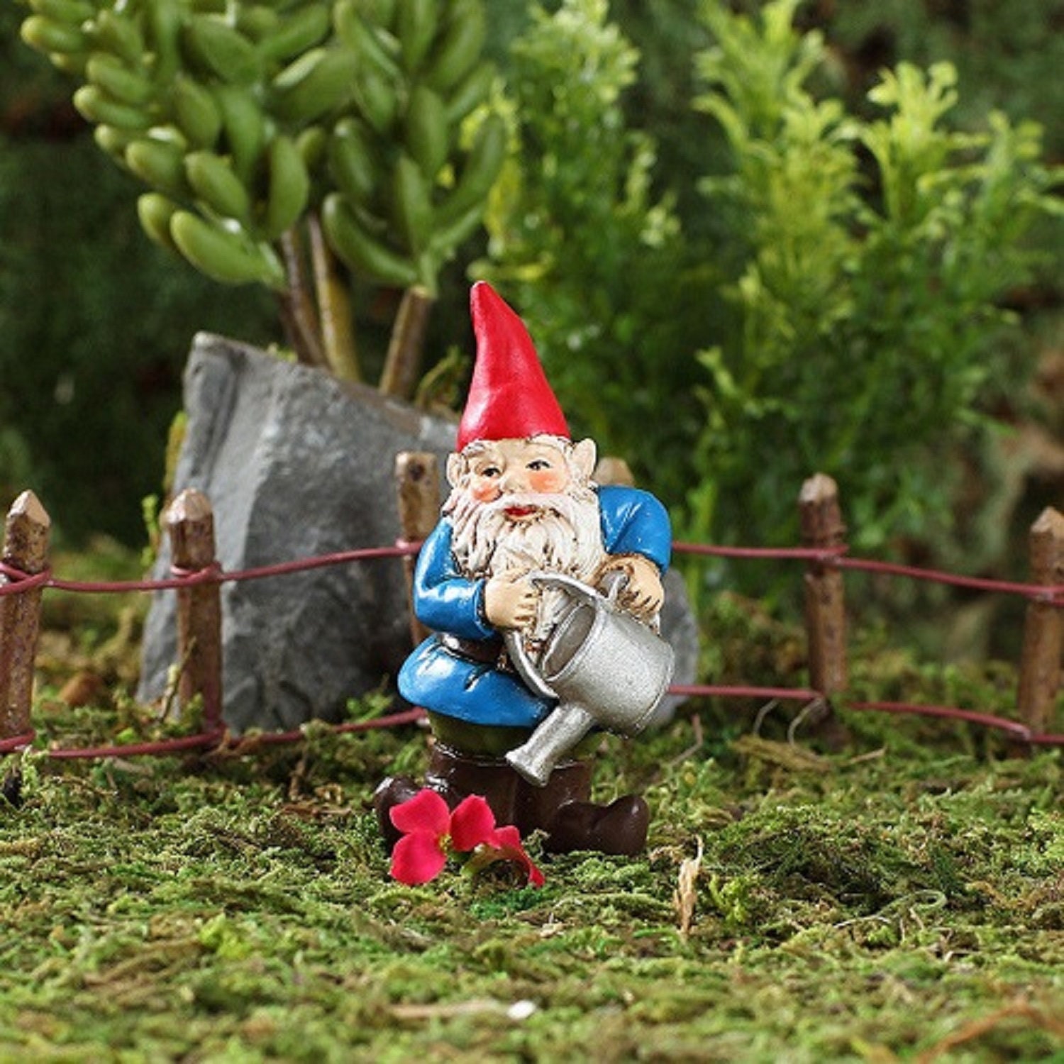 Miniature Garden Brolan the Gardening Gnome Height 2.75 - Etsy