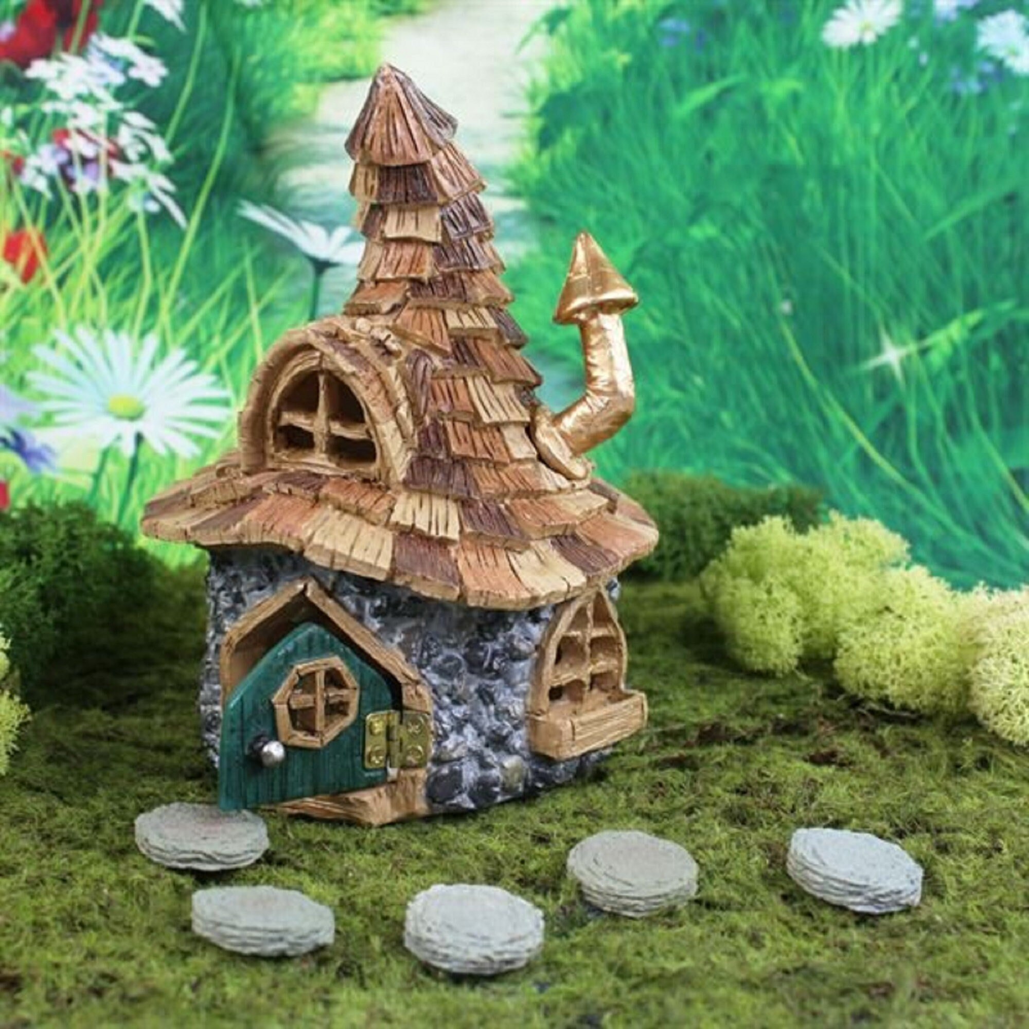 Miniature Garden Wizard Shack Fairy House Height 7.5 Inches - Etsy