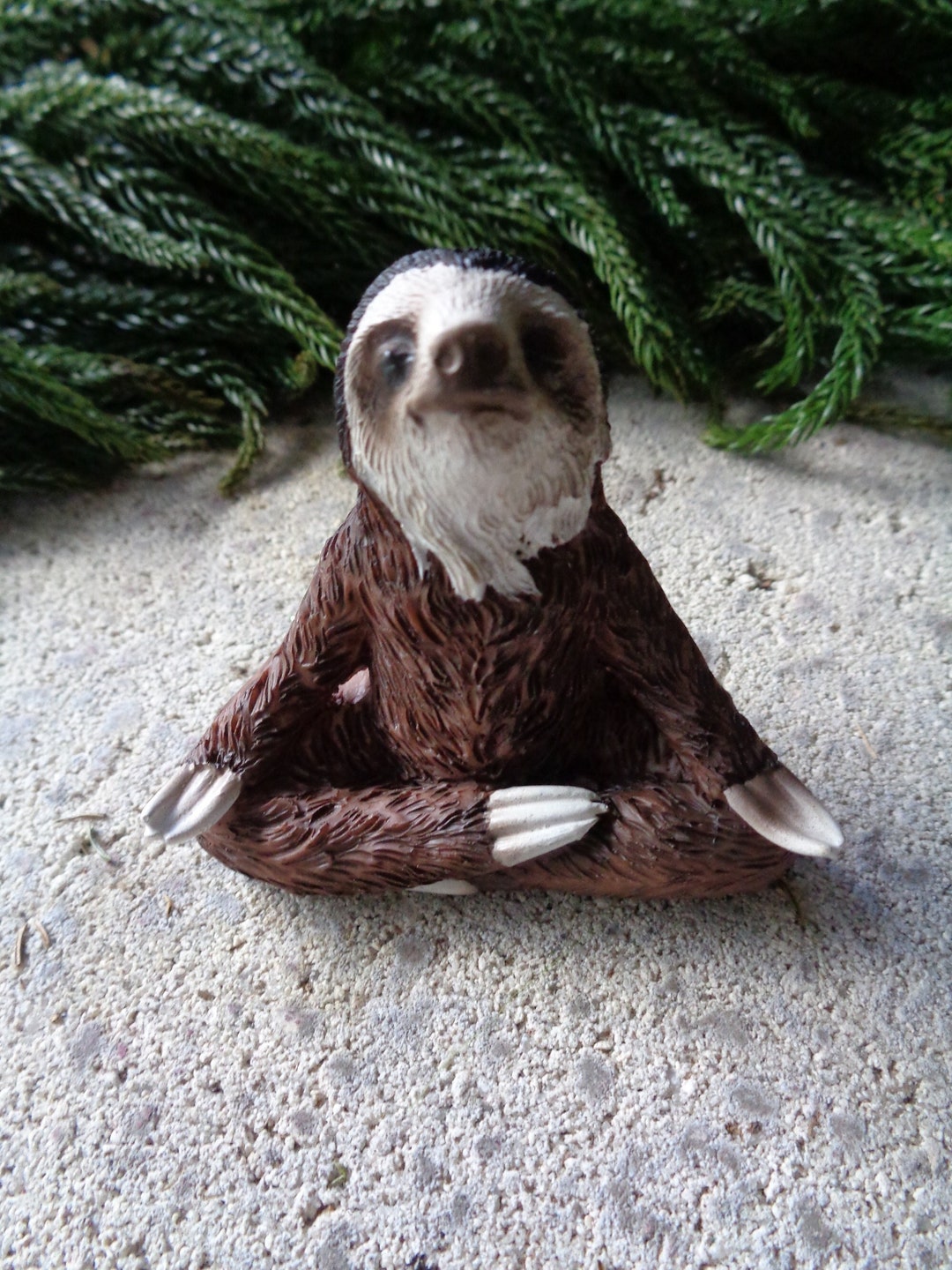 Zen Garden Yoga Meditating Sloth, Lotus Pose, Height 2.5 Inches ...