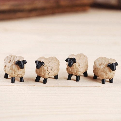Miniature Garden Set of 3 Mini Sheep Height 1 Inch Width - Etsy