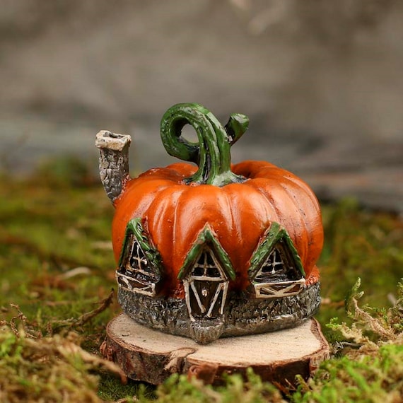 Miniature Garden Micro Mini Pumpkin House height 1.75 inches | Etsy