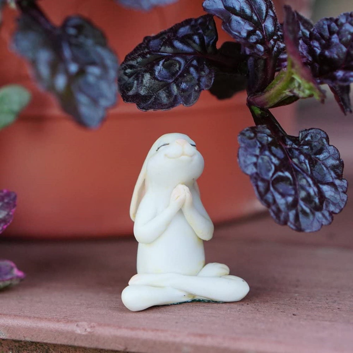 Zen Garden Miniature Meditating Yoga Rabbit Height 2 Inches - Etsy