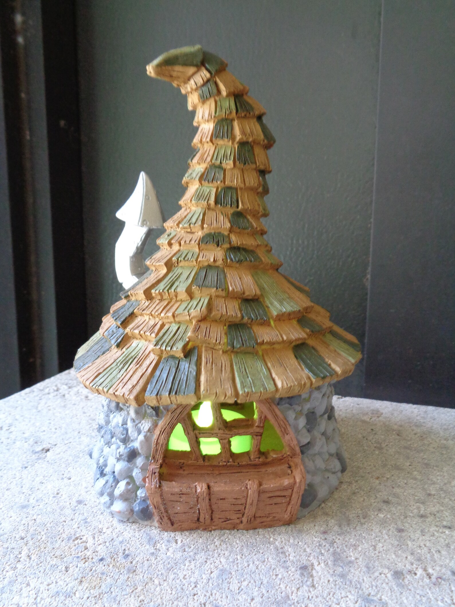 Miniature Garden Wizard Shack Fairy House height 7.5 inches | Etsy