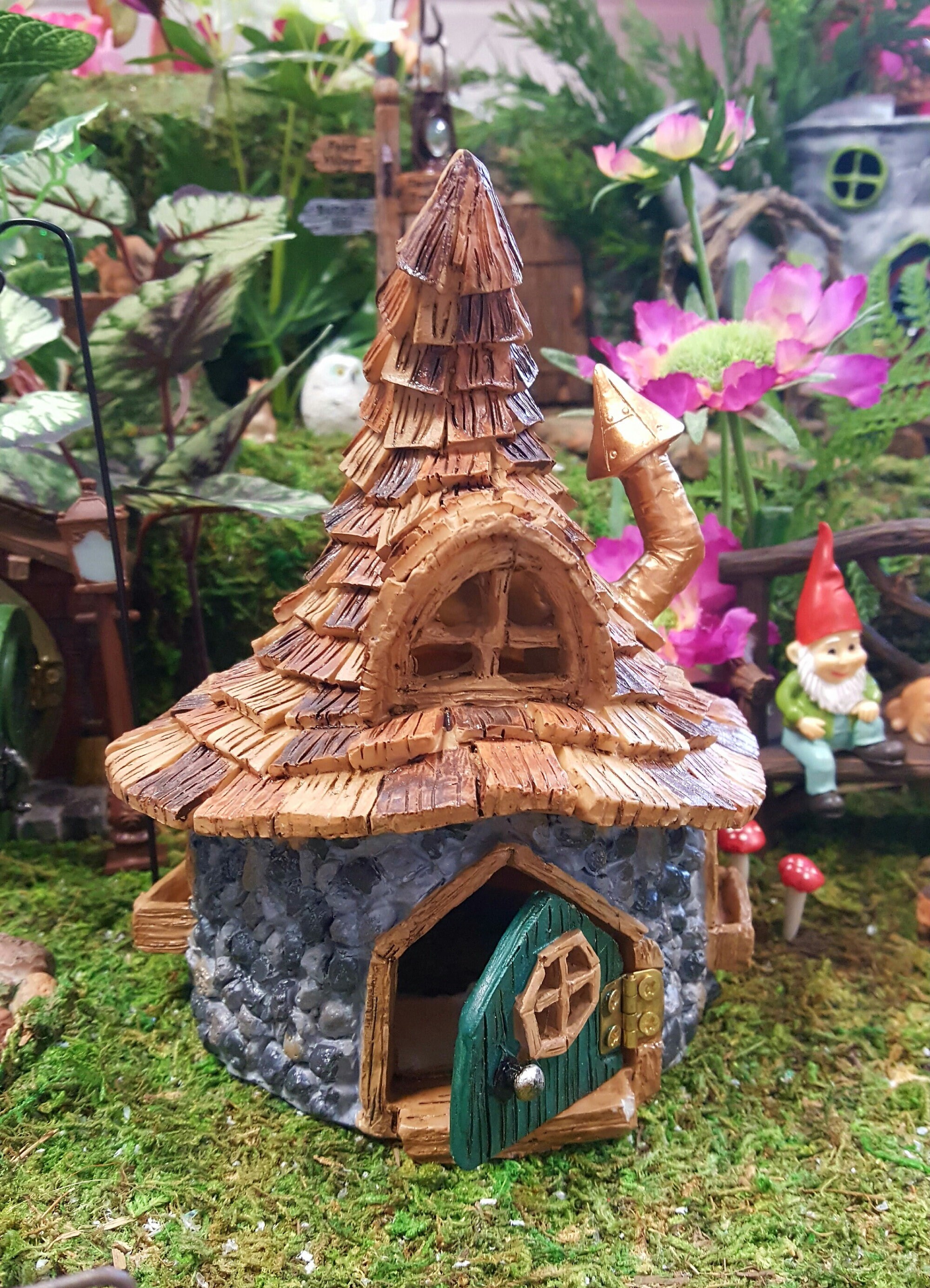 Miniature Garden Wizard Shack Fairy House Height 7.5 Inches - Etsy