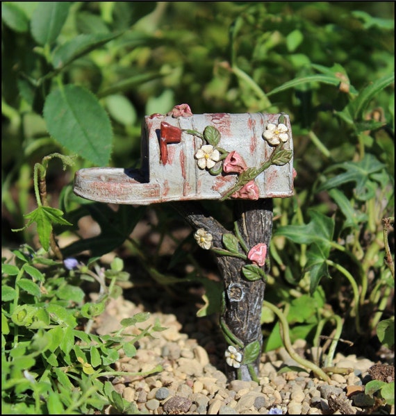 Miniature Fairy Garden Country Mailbox Height 2.5 Inches C/w | Etsy