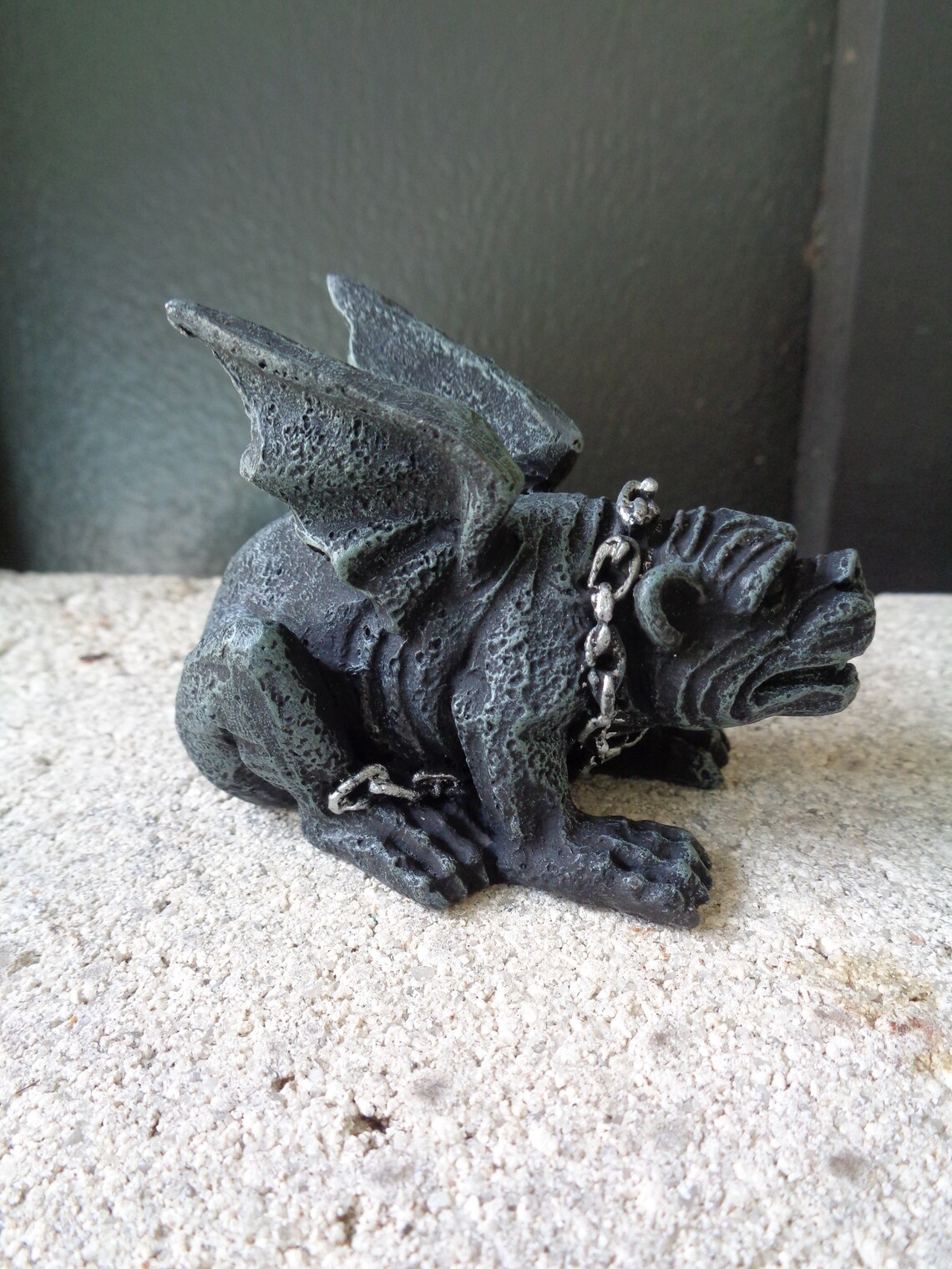 Miniature Gothic Winged Gargoyles, Choose Goblin, Bat or Dog With Chain ...