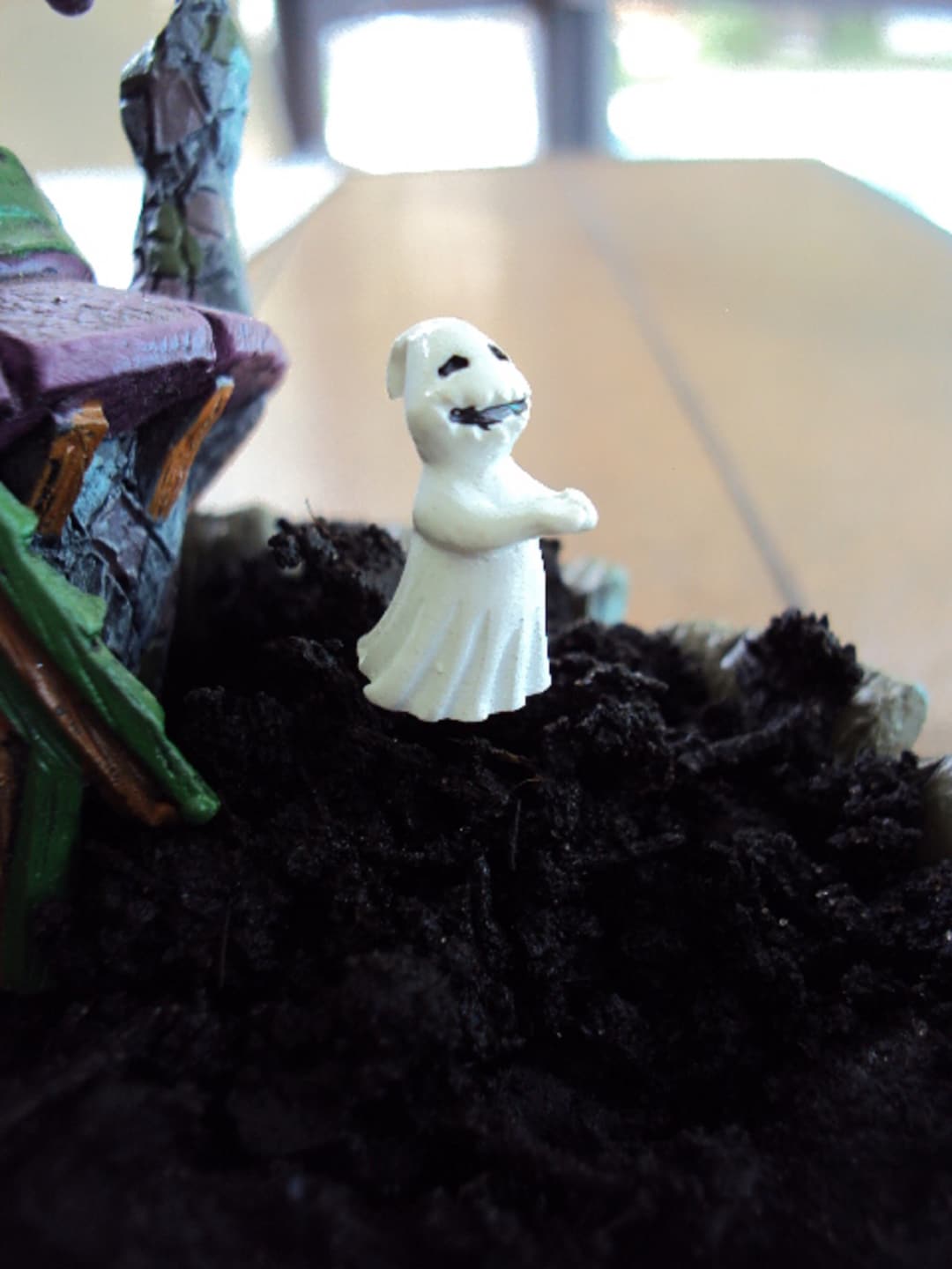 Miniature Garden Micro Mini Ghost, Height 0.75 Inches With 2 Inch Metal ...