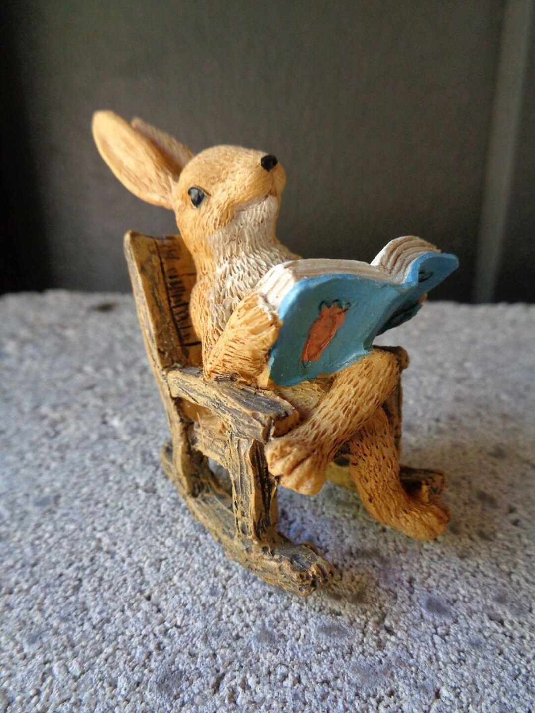 Miniature Garden Peter Rabbit and Rocking Chair, Height 3 Inches, Fairy ...