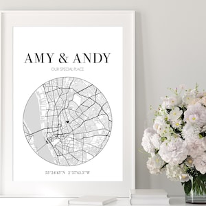 Our Special Place Map / Anniversary Gift / Map Print / Gift - Etsy