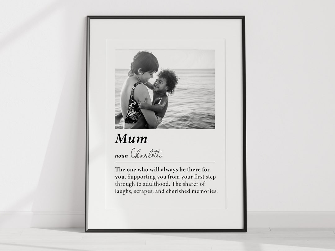 Definition Photo Mum Print | Mother's Day Gift | Personalised Mum Print ...