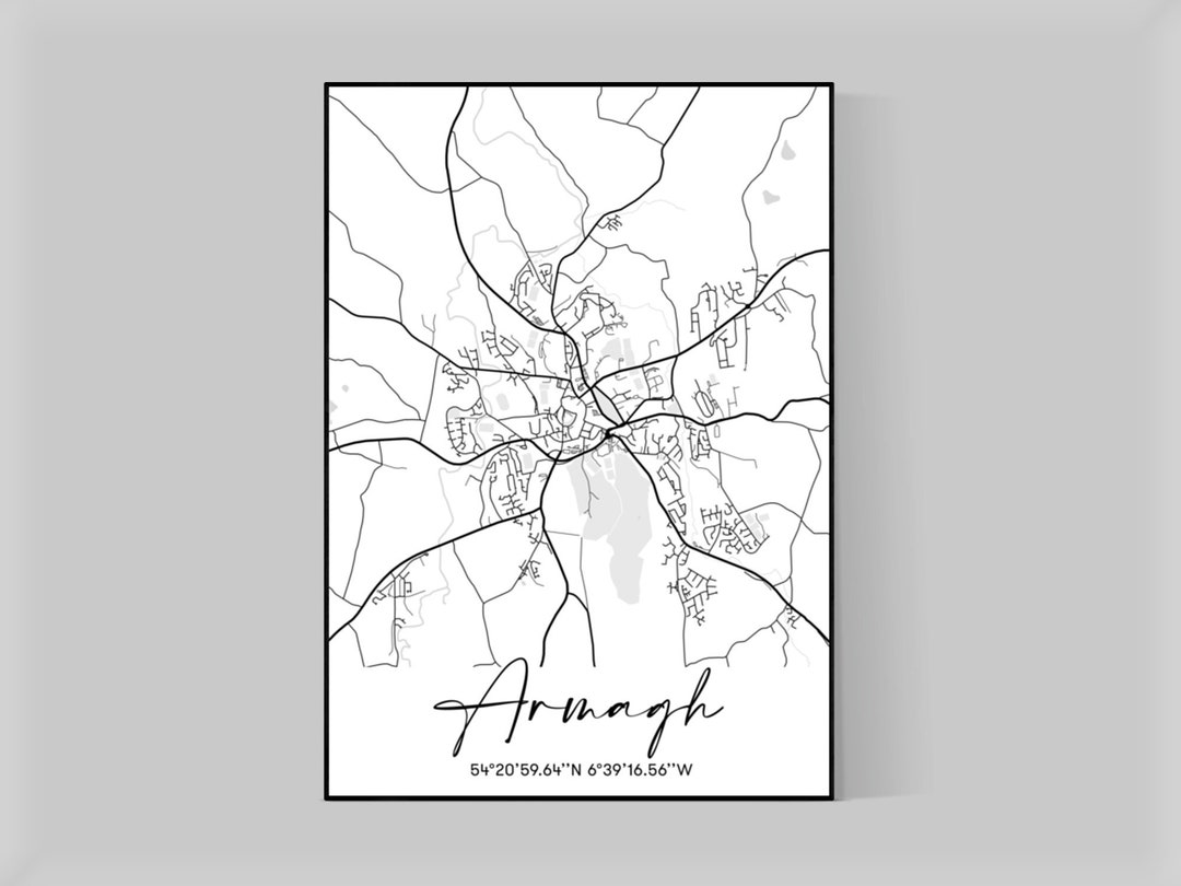 Armagh Map Print / Armagh Print / Armagh Art / Armagh Gift - Etsy