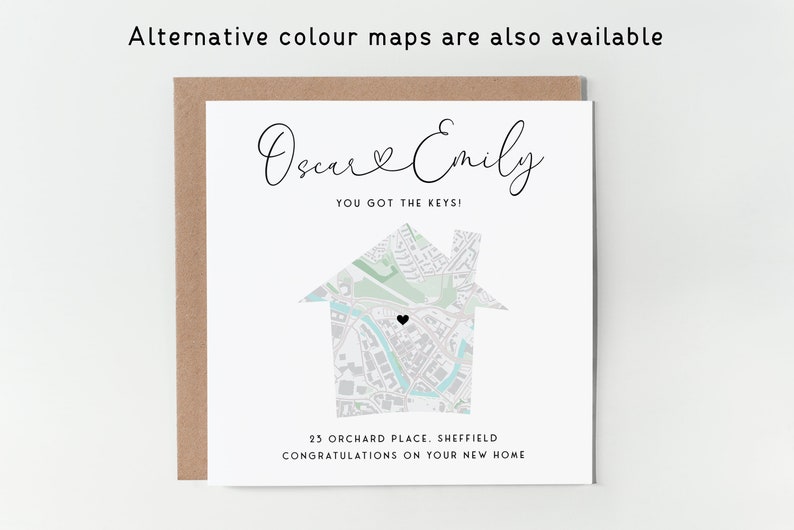 Personalised New Home Card / Custom Map Card / We Got the Keys - Etsy UK
