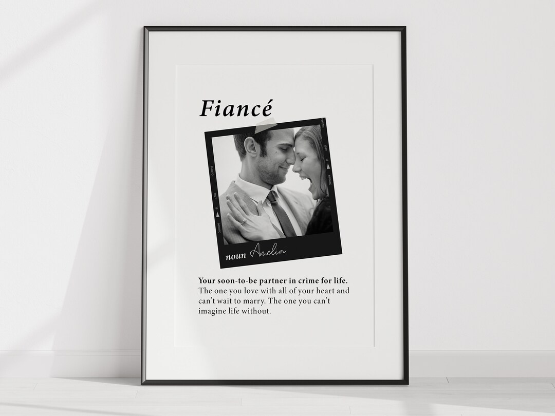 Fiancé Polaroid Definition Print | Personalised Fiance | UNFRAMED ...