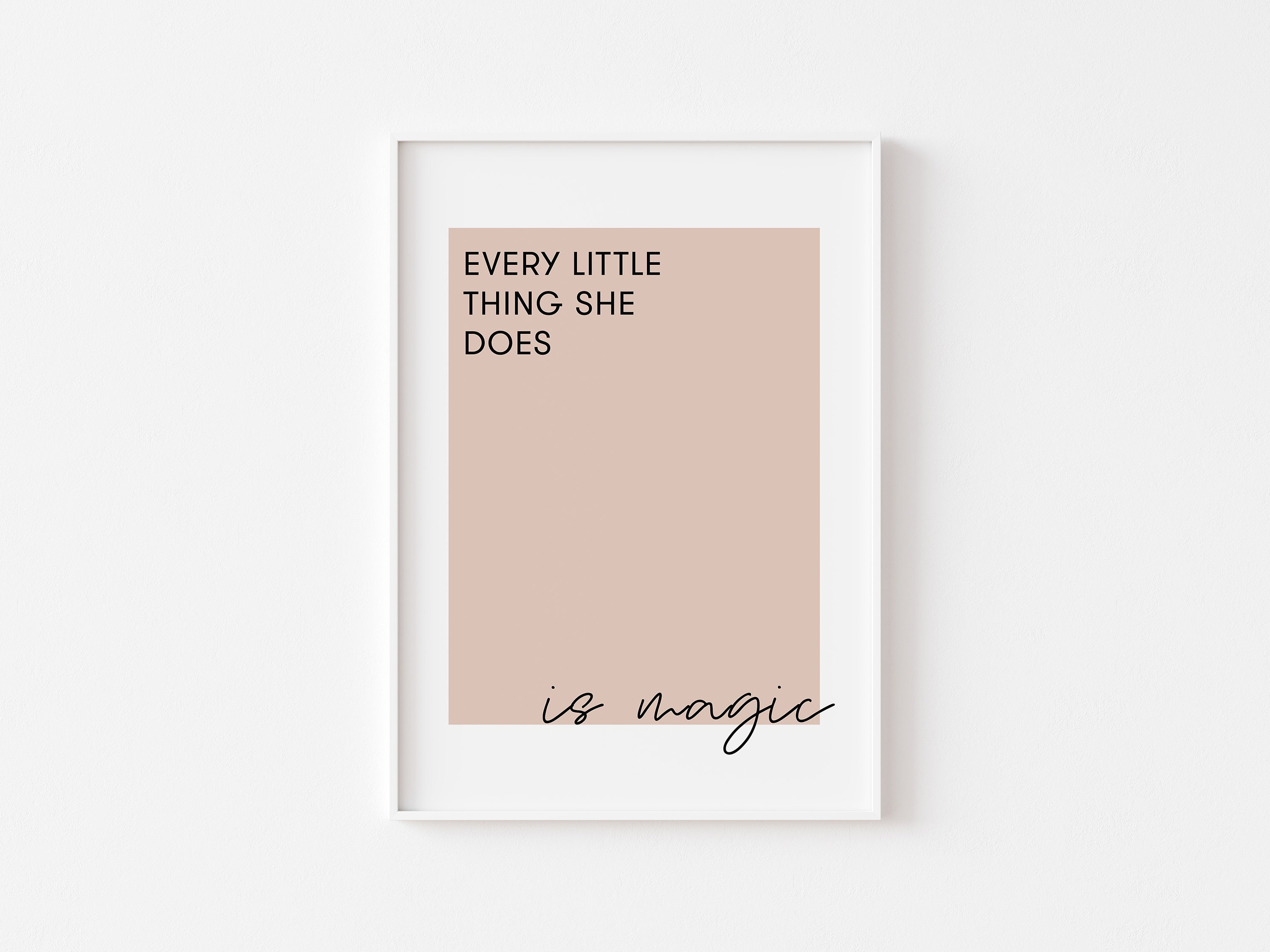 Every Little Thing She Does is Magic Print Typography Print - Etsy UK