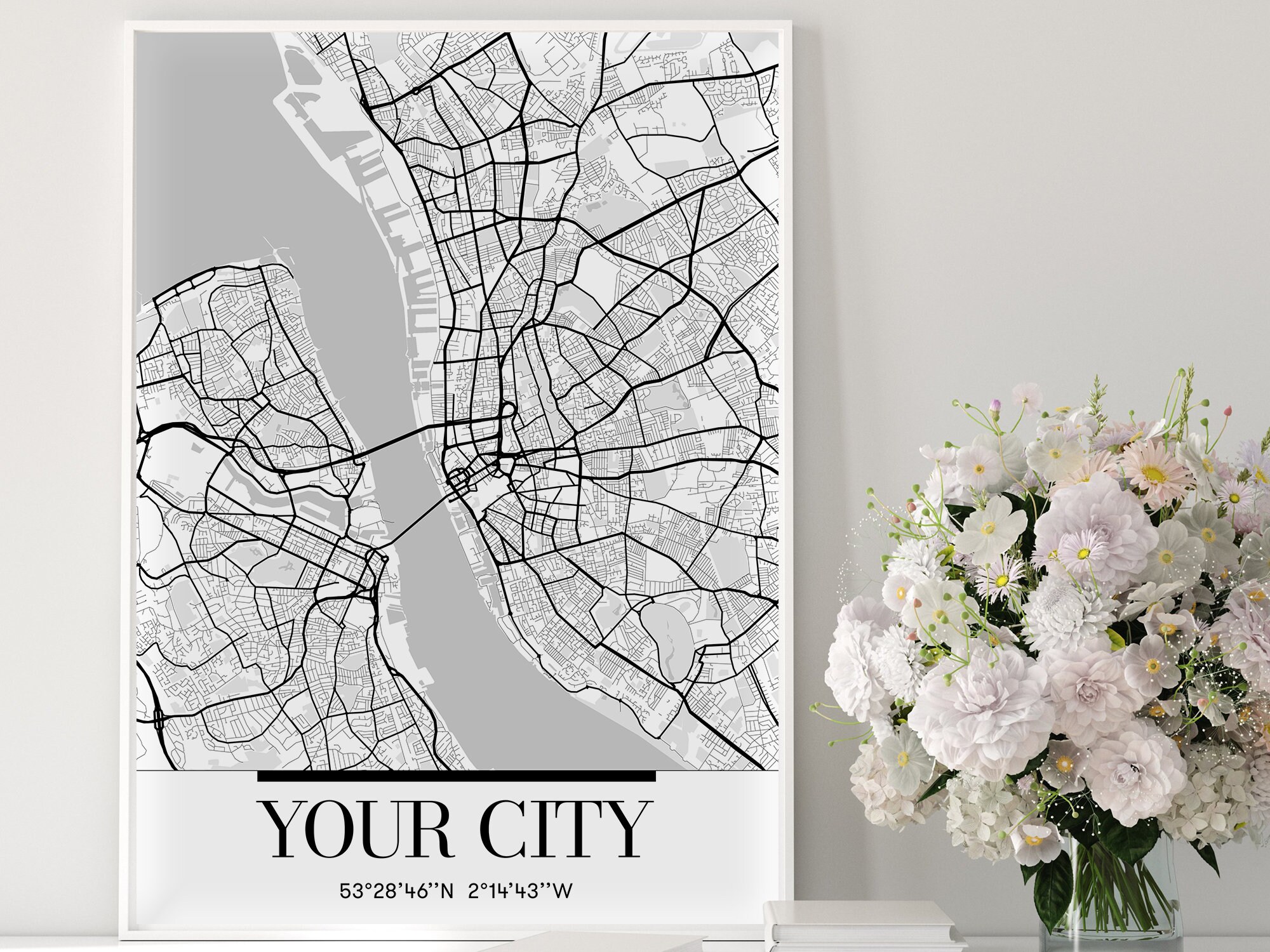 Custom City Map / Choose Your City / City Map Art / City Map - Etsy