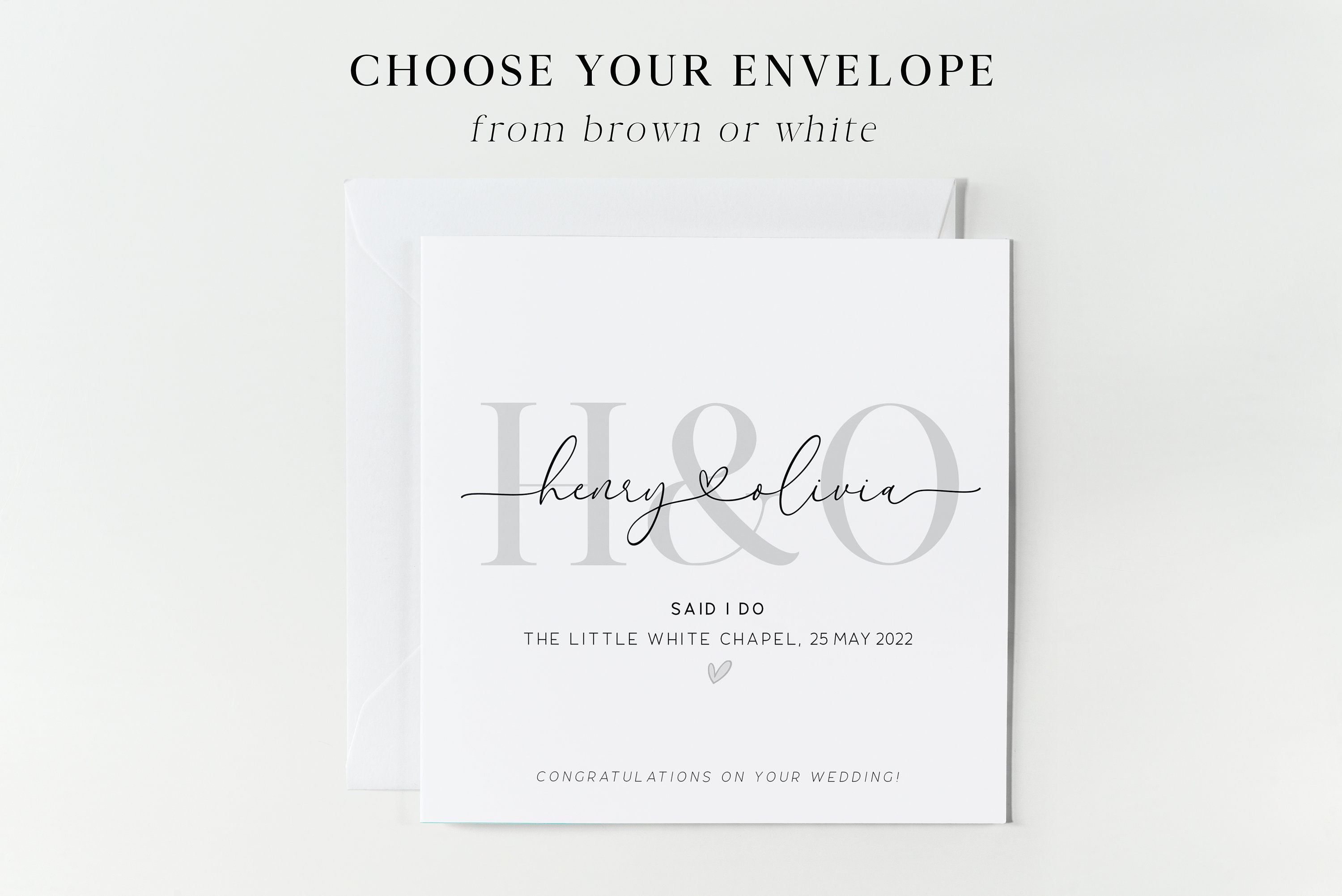 Personalised Monogram Wedding Card / Custom Wedding Card / We - Etsy UK