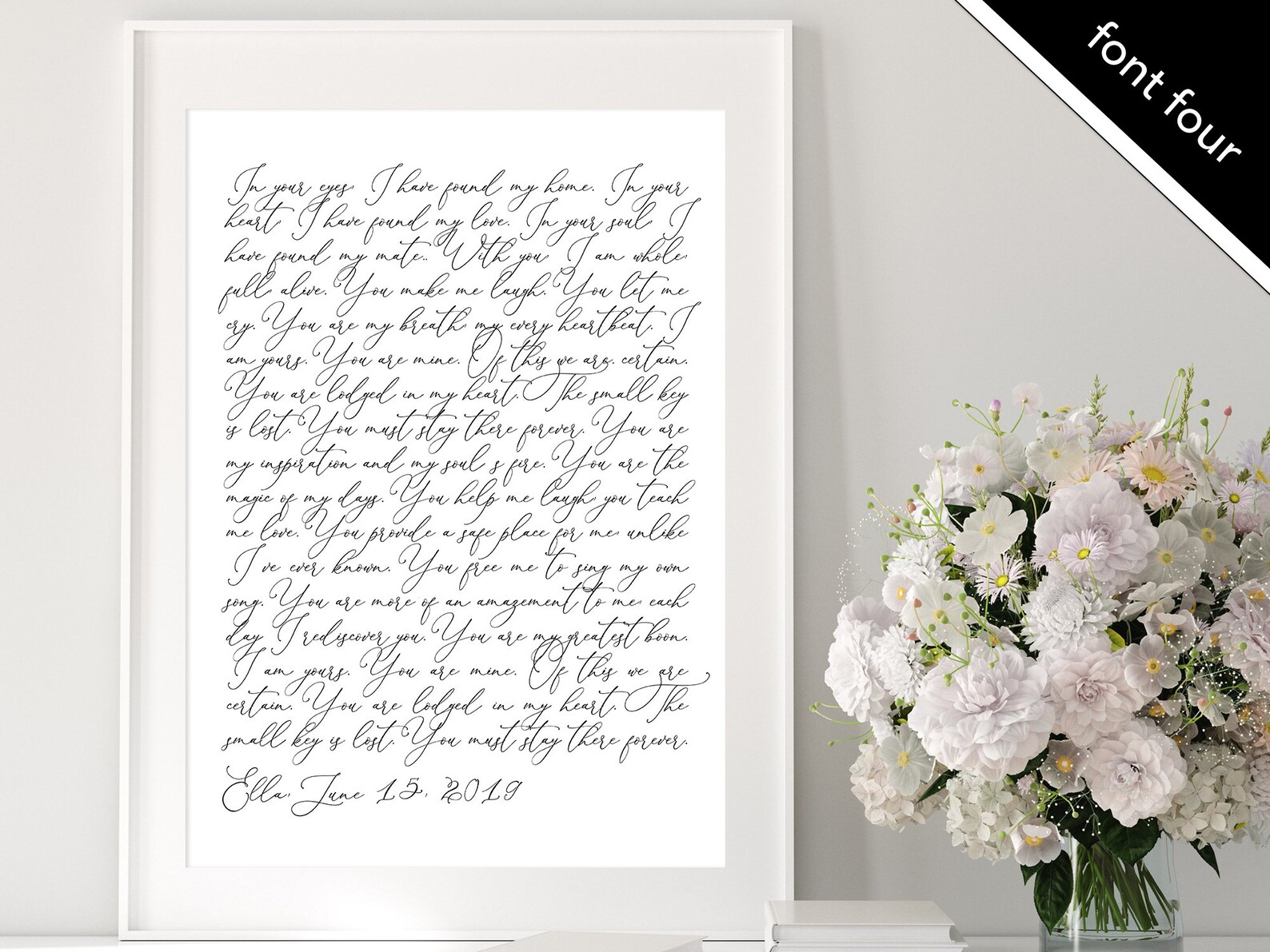 Wedding Vows Print Personalised Wedding Vows Paper - Etsy UK