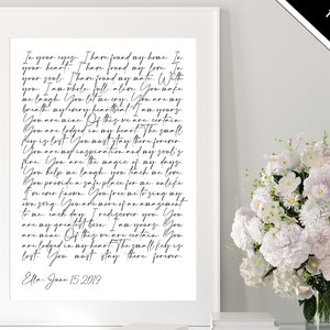 Wedding Vows Print Personalised Wedding Vows Paper - Etsy