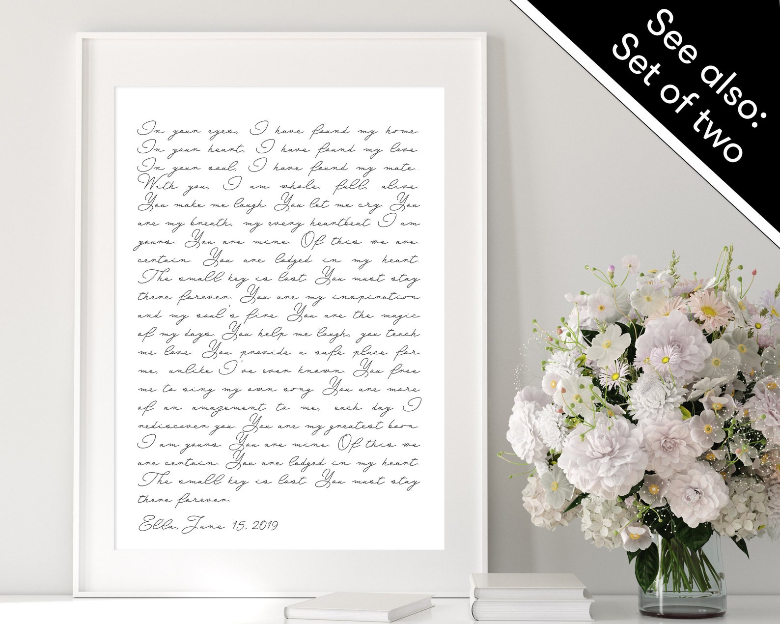 Wedding Vows Print Personalised Wedding Vows Paper - Etsy UK