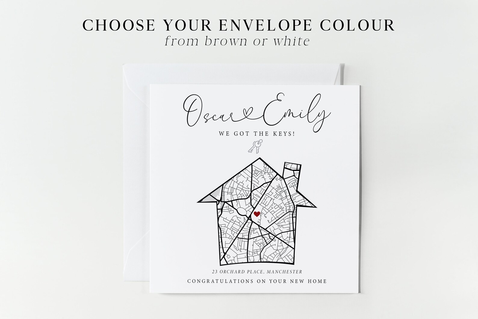 Personalised New Home Card / Custom Map Card / We Got the Keys - Etsy UK