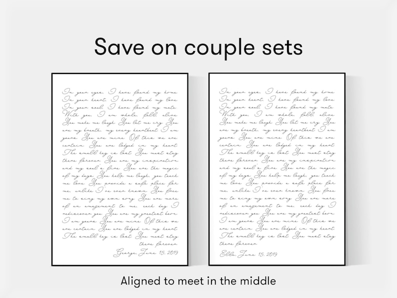 Wedding Vows Print Personalised Wedding Vows Paper - Etsy UK